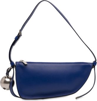 Burberry Hobo Bags - Mini Lambskin Shield Shoulder Bag - Gr. unisize - in Blau - f&uuml;r Damen