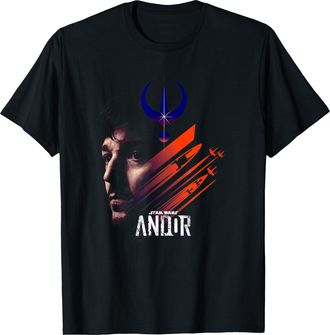 Star Wars Andor Rebel Spaceships And Hero Cassian Andor T-Shirt