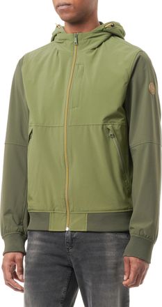 Scotch & Soda Herren Hooded Colourblock Jacket Kapuzenjacke, Army, L