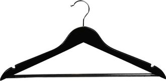 KESPER | Formkleiderb&uuml;gel - 12er Pack, Material: Lotusholz mit Anti-Rutsch-Lackierung, Metall, Ma&szlig;e: 44,5 cm breit, Farbe: Schwarz | 67156