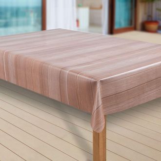 Laro Wachstuch-Tischdecke Abwaschbar Garten-Tischdecke Wachstischdecke PVC Plastik-Tischdecken Eckig Meterware Wasserabweisend Abwischbar |78|, Muster:Holz