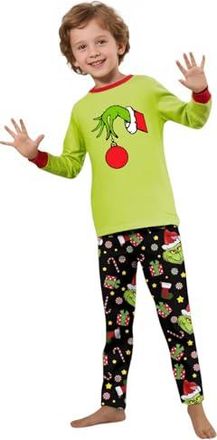 Generic Le Grinch Pyjama Noel Famille De Grinch Chaud Et Doux Hiver Homme Ensemble Assorti Ensembles Garcon Deguisement Noël Couple Pull Coton Vetement Costum