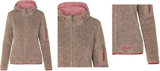 Almgwand Almgwand Kübelspitz Damen Strickjacke Teddy Fleece Jacke 625217AD
