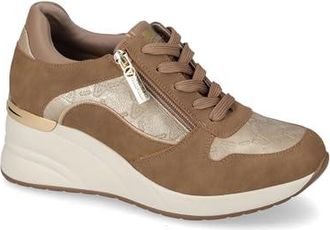 Valleverde Baskets Femme 35535L Cuir Gris ou Vison Chaussures Casual, Vison, 38 EU