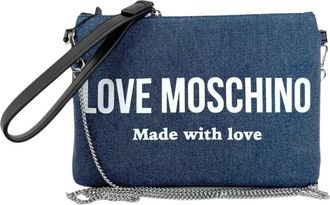 Love Moschino Femme, Sacs, Bleu, Taille: ONE Size Pochette en denim