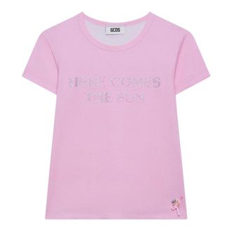 GCDS Polly Pocket Bling T-Shirt - - Tops - Damen - Rosa - S