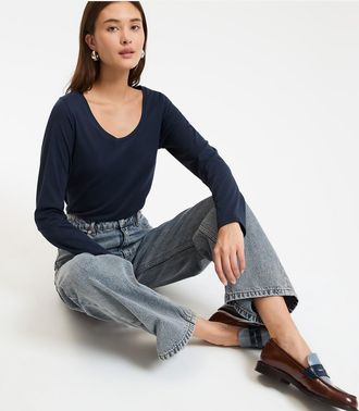 La Redoute Collections T-shirt Col Rond Manches Longues