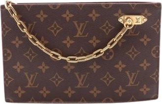 Louis Vuitton Pre-owned Monogram Chain Clutch - Femme - Pre-owned - Brun - Taille: ONE Size