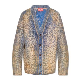 Diesel Cardigan mit Tiermotiv - - Knitwear - Herren - Blau - XS