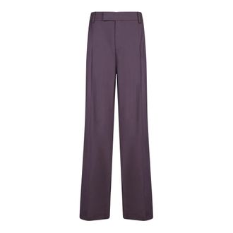 Federica Tosi Wide Frescolana Hosen - - Trousers - Damen - Lila - M