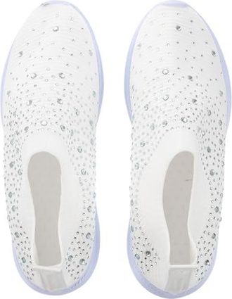 Garneck Chaussures Respirantes Femmes &agrave; Enfiler avec Ornements Semelle &Eacute;paisse Rebondissante Maille Extensible L&eacute;g&egrave;re pour Course et Marche Usage Quatre Saiso