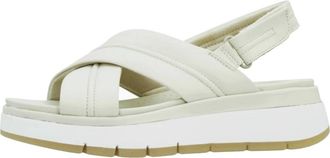 Clarks Femme, Chaussures, Beige, Taille: 40 EU Sandales Plates &agrave; Brides Crois&eacute;es Toscane