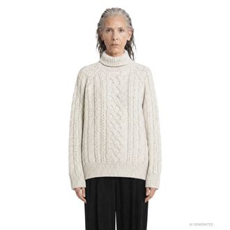 Toteme Cable Knit Turtleneck