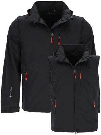 Blue Wave Softshelljacke Jan Herren Outdoor-Jacke Jan mit abzippbaren &Auml;rmeln und abnehmbarer Kapuze