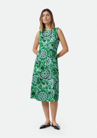 Comma Midikleid Kleid Tailliertes Midikleid mit All-over-Print