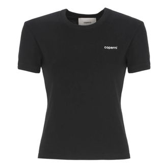 Coperni Femme, Tops, Noir, Taille: 42 FR Logo Print T-Shirt