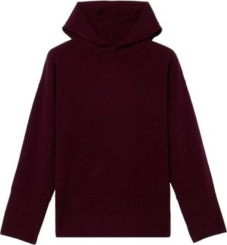 Oltre Femme, Sweatshirts et sweats &agrave; capuche, Violet, Taille: 42/44 FR Pull &agrave; capuche en pure laine