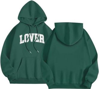 Generic Sweat &agrave; capuche pour femme Saint-Valentin 2026, vert fonc&eacute;, XXL