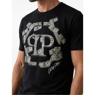Philipp Plein Hexagon Dollar Print T-Shirt - Black