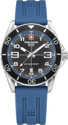 Swiss Alpine Military Homme, Accessoires, Bleu, Taille: ONE Size Montre de Plong&eacute;e Analogique