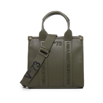 V° 73 Femme, Sacs, Vert, Taille: ONE Size Sac Militaire avec Logo Brodé