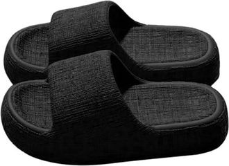 Generic Chaussons de bain &agrave; semelle &eacute;paisse pour femme - Chaussures de plage larges - Sandales de bain plates et l&eacute;g&egrave;res - Chaussures nuages - Ultra l&eacute;g&egrave;res -