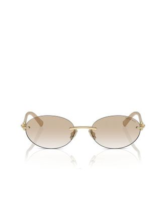 Tiffany & Co. TF3104D Oval Metal Sunglasses - Gold