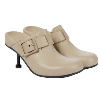 Balenciaga Leather Mallorca Mules Size 36