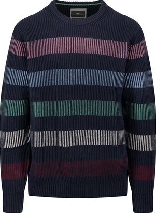 Fynch-Hatton Pullover aus Baumwoll-Mix mit Streifenmusterung Navy/XL
