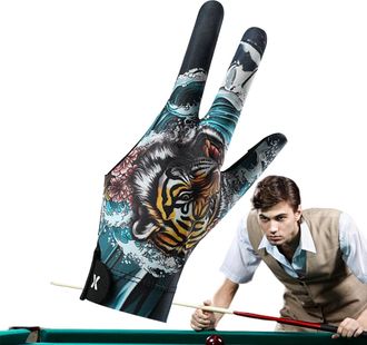 Generico Poolhandschuhe f&uuml;r Billard, 3-Finger, elastisch, rutschfest, f&uuml;r Radfahren, Golf, M&auml;nner, Frauen, Jugendliche, Erwachsene