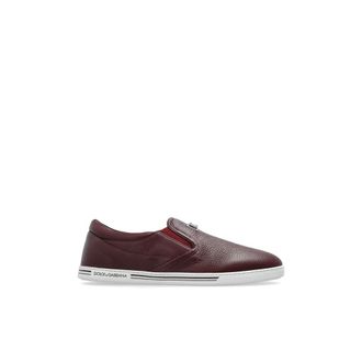 Dolce & Gabbana Leder Slip-On Schuhe - - Shoes - Herren - Rot - 40 1/2 EU