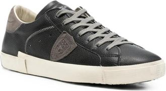 Philippe Model Pebbled Leather Sneakers - Black