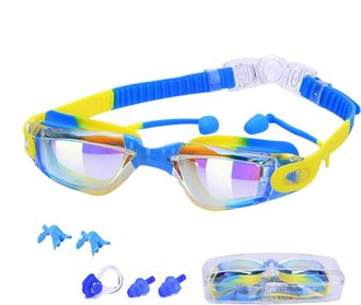 Generico Schwimmbrille f&uuml;r Kinder | rutschfeste Schnorchelbrille mit Ohrst&ouml;pseln | Ev Protection Water Sports Eyewear, Schwimmh&auml;user f&uuml;r Kinder 2-12