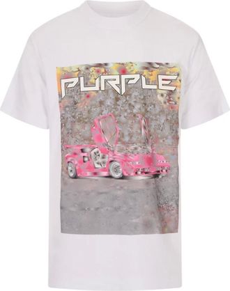Purple Homme, Tops, Blanc, Taille: S La Ditched Tee