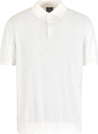 A|X Armani Exchange Logo Polo Shirt - - Tops - Herren - Wei&szlig; - L