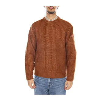 Obey Rundhalspullover mit englischer Stricktextur - - Knitwear - Herren - Braun - S