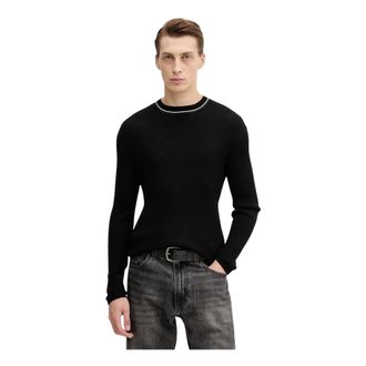 A|X Armani Exchange Rundhals-Pullover mit Kontrastprofil - - Knitwear - Herren - Schwarzk - M
