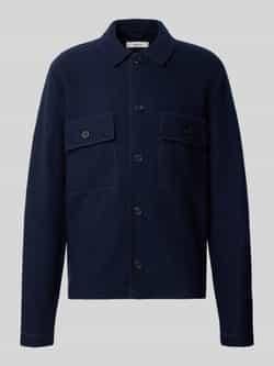 Selected Hemdjacke aus Wolle mit Brusttaschen