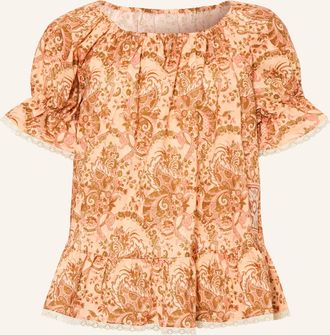 Zimmermann Blusenshirt Aster Mit R&uuml;schen Und Spitze pink