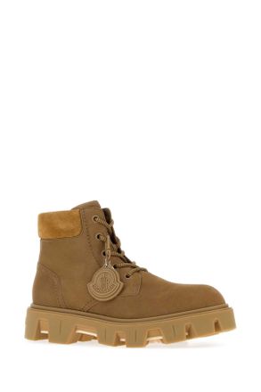 Moncler Mens Beige Suede Peak City Ankle Boots 235 Stivali