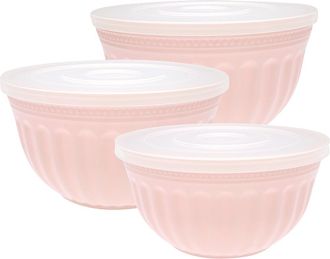 Green Gate Bowl with lid Alice Pale pink Set of 3