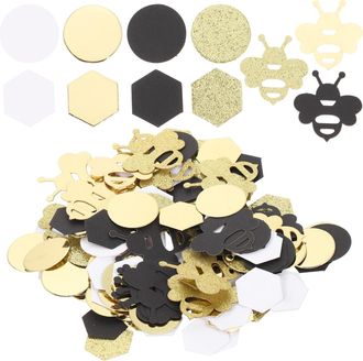 DOITOOL 180 St&uuml;ck Bienenthema Konfetti Papierstreuung Geburtstagsdeko Tischstreu Mehrfarbiges Papierkonfetti f&uuml;r Partydekoration und Selbstgemacht Basteln
