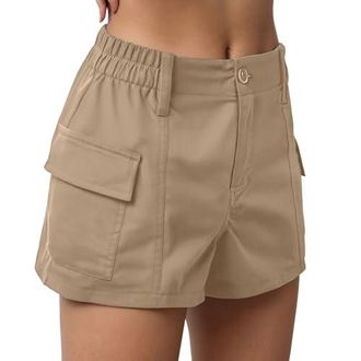 Generic Short Femme Jean Et&eacute; Bermuda Femme &Eacute;te Pantalon Court Sexy avec Boutons Pantalon Court D&eacute;contract&eacute; pour Le Travail, L&eacute;t&eacute;, Le Quotidien