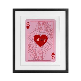 Stupell Industries Gerahmter Kunstdruck Queen Of My Heart, Birke, unter Glas, Design von Amanda Greenwood, 53,3 x 43,2 cm
