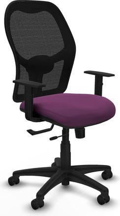 Piqueras y Crespo B&uuml;rostuhl aus Netzgewebe mit 1D-Armen, h&ouml;henverstellbare Lendenwirbelst&uuml;tze, ausgestattet mit Synchron/Traslack und Schneideschaum, mit selbstfedernde