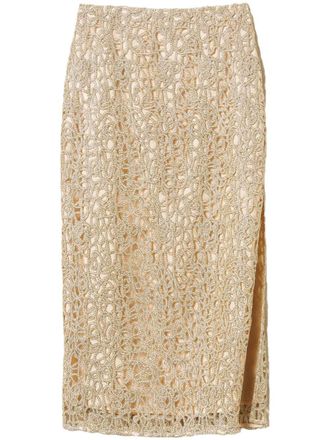 Twin-Set jupe à coupe mi-longue - Or