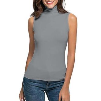 Generic T-shirt pour femme sans manches et haut d&eacute;bardeur pour femme en coton noir T-shirt respirant Gilet d&eacute;t&eacute; sans manches Cami Top Slim Fit D&eacute;bardeur stret