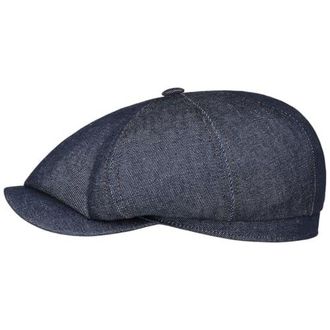 Stetson Casquette Hatteras Pure Denim Femme/Homme - Made in The EU Type Gavroche avec Visiere Printemps-ete Printemps Ete - L (58-59 cm) Denim-Bleu Fonce