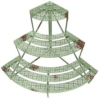 Esschert Design IH Etagere viertelrund, gr&uuml;n, 50 x 51 x 75, IH016