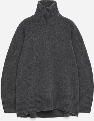 Arket Rollkragenpullover Aus Reinem Kaschmir -Grau